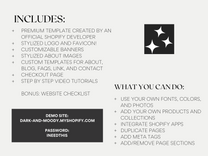 Dark and Moody | Bold Shopify Theme Template – Easy Website Themes