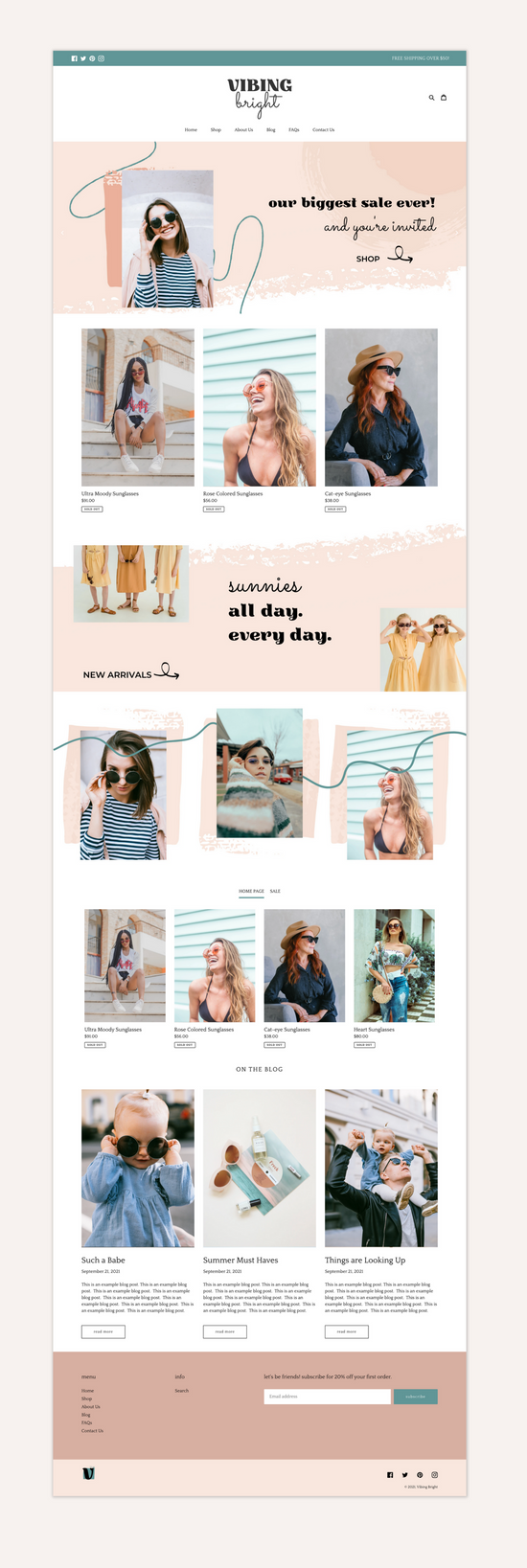 Vibing Bright | Colorful Shopify Theme Template – Easy Website Themes