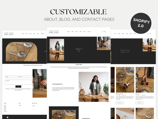 Dark and Moody | Bold Shopify Theme Template – Easy Website Themes