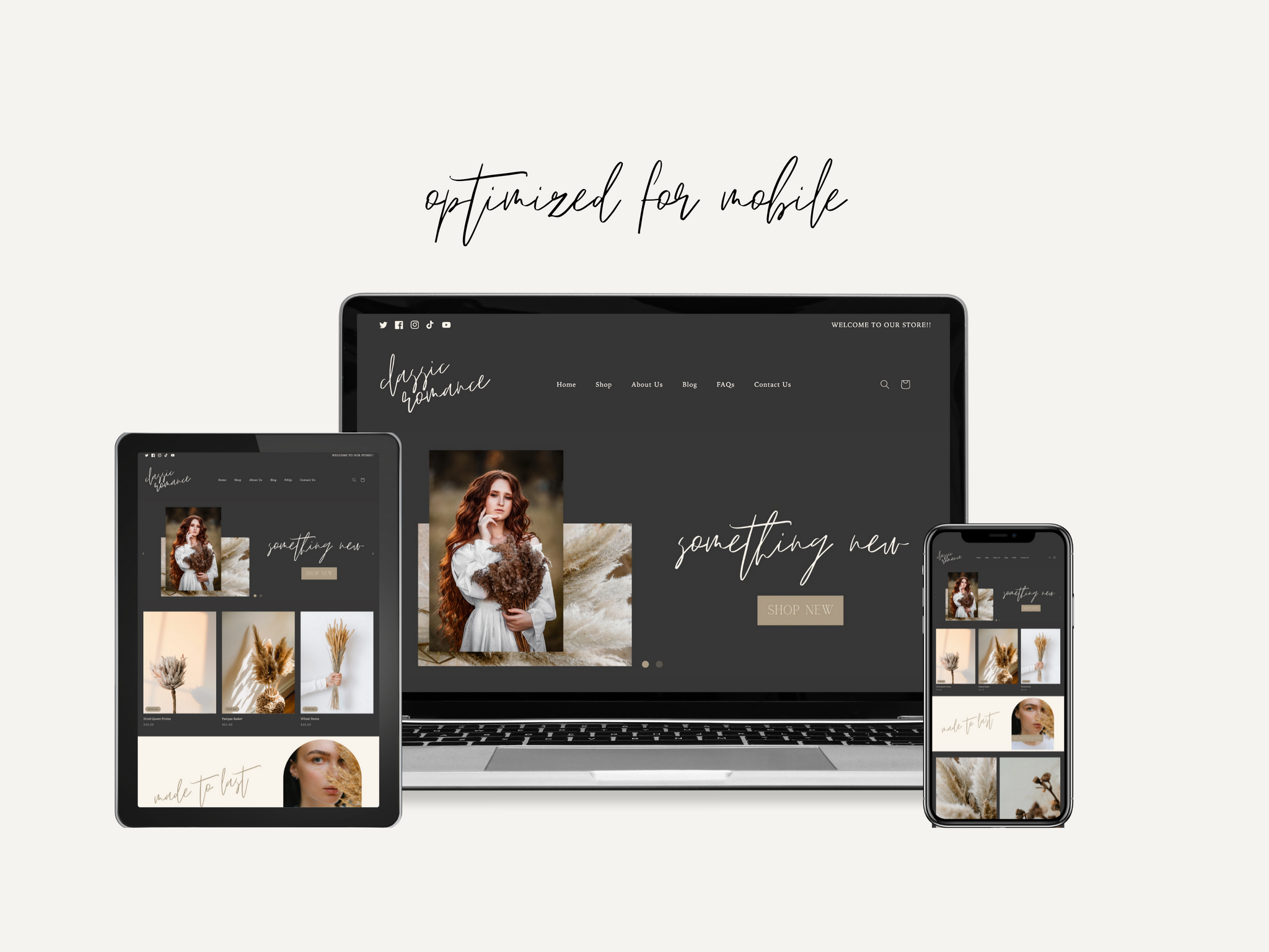 Classic Romance | Modern Shopify Theme Template – Easy Website Themes