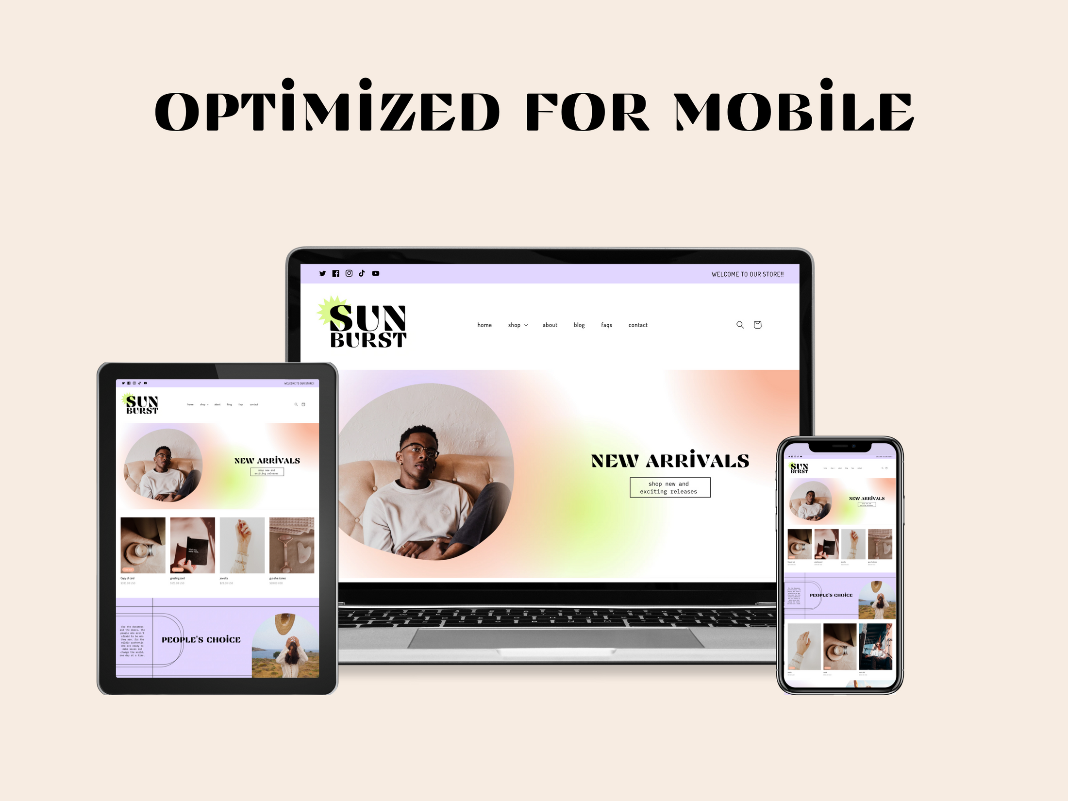 Sunburst | Colorful Shopify Theme Template – Easy Website Themes