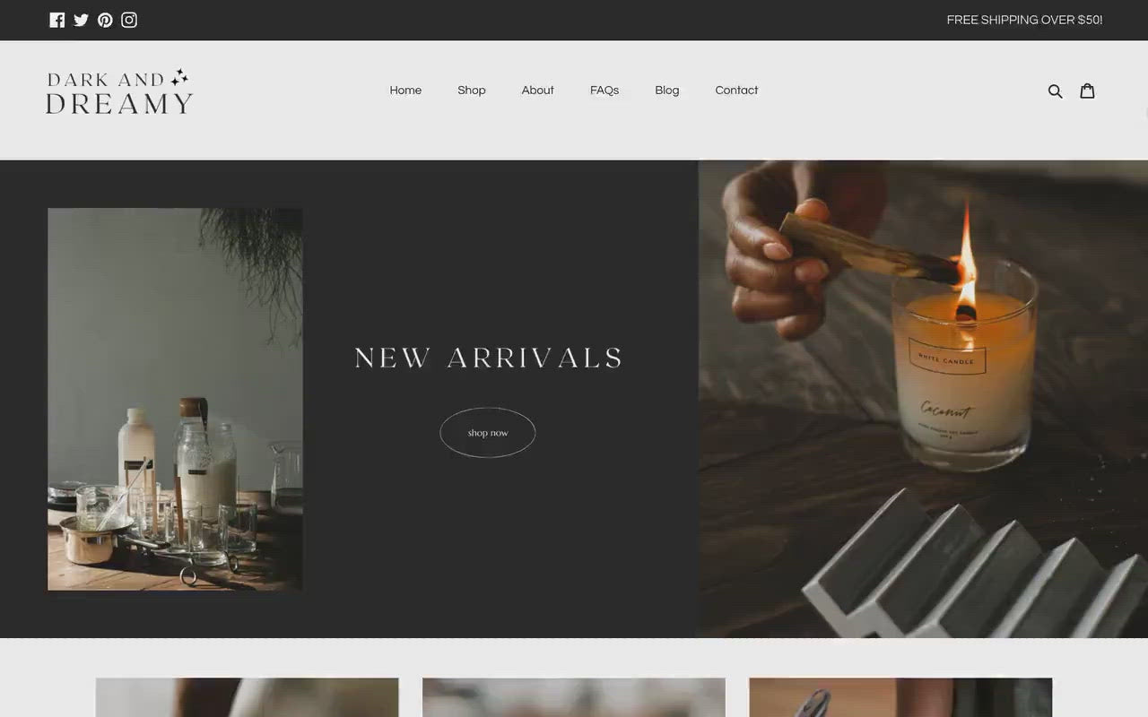 Dark and Moody | Bold Shopify Theme Template – Easy Website Themes